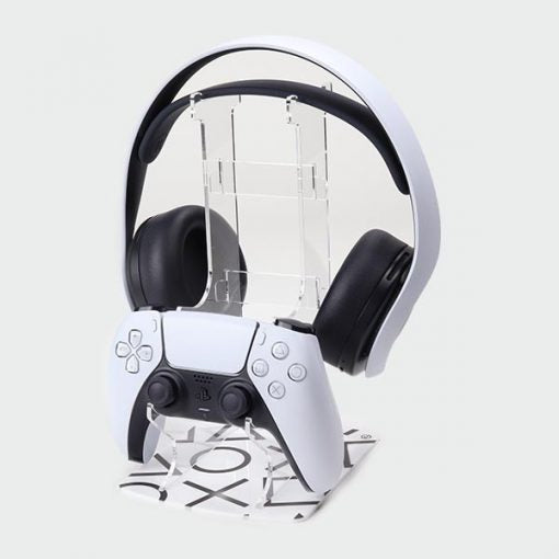 PlayStation Black Buttons Dual PS5 Controller & Headset Stand – Gaming ...